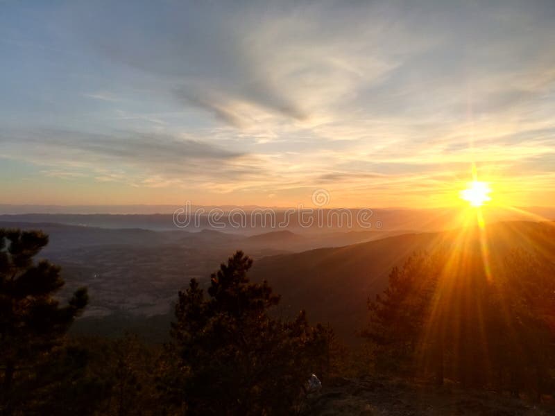 Bye Bye Sun See You Tomorrow Stock Photo - Image of hill, horizon ...