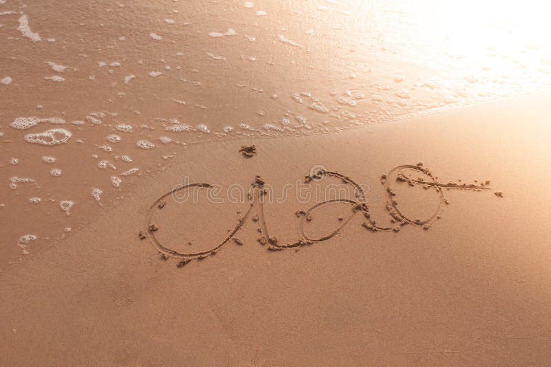 Mexican Summer Fiesta Beach Sand Writing Stock Image - Image of mexico ...