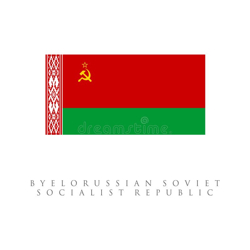 Flag of the Byelorussian Soviet Socialist Republic Stock Vector ...