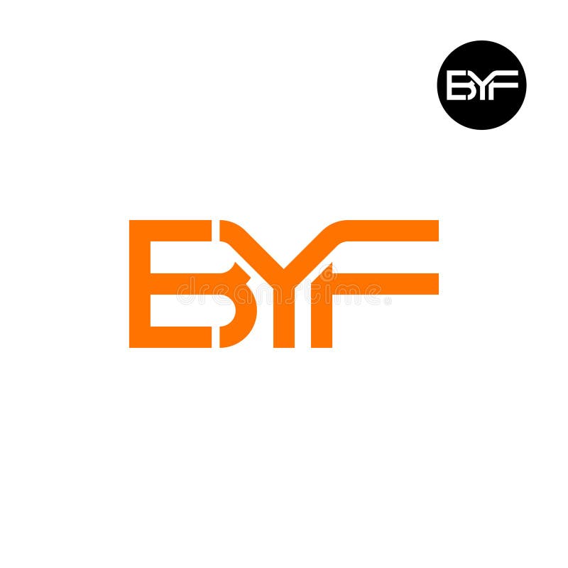 BYF Logo Letter Monogram Design Stock Vector - Illustration of ...