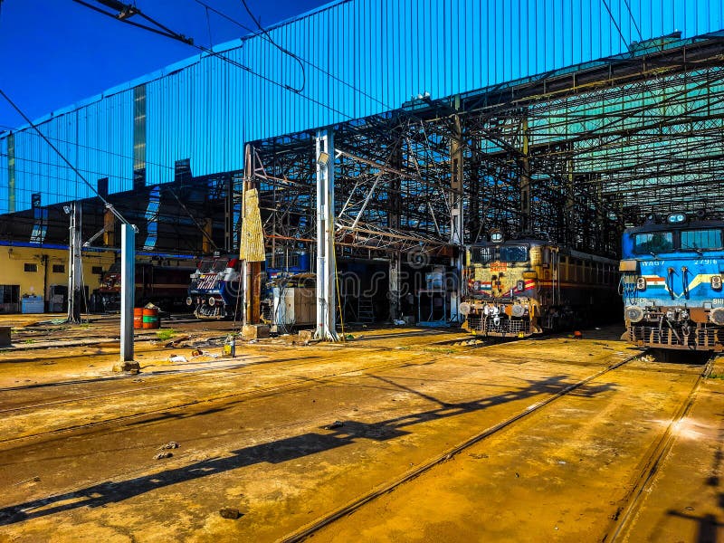 Multiple Indian Railways Conventional Locomotives at Jhansi Locomotive ...