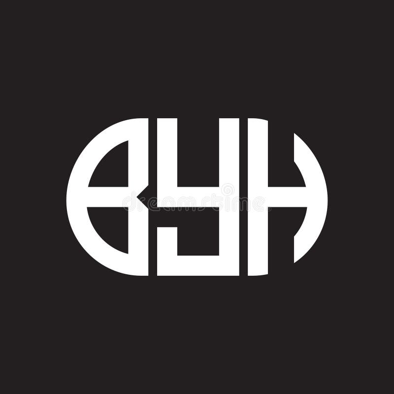 BYH Letter Logo Design on Black Background. BYH Stock Vector ...
