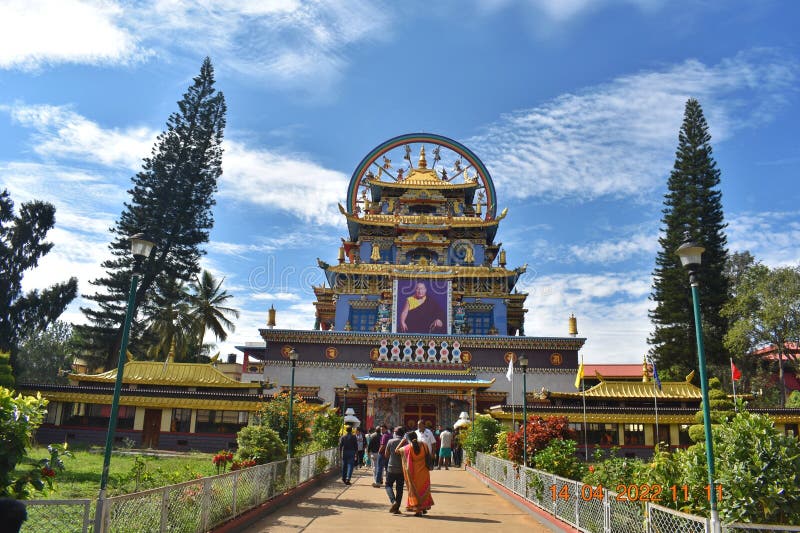 Bylakuppe Buddist Monastery @karnataka Stock Image - Image of tibet ...