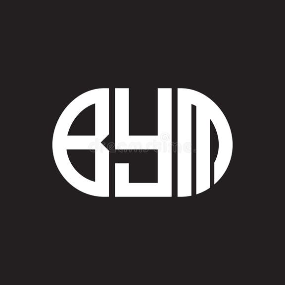 BYM Letter Logo Design on Black Background. BYM Stock Vector ...