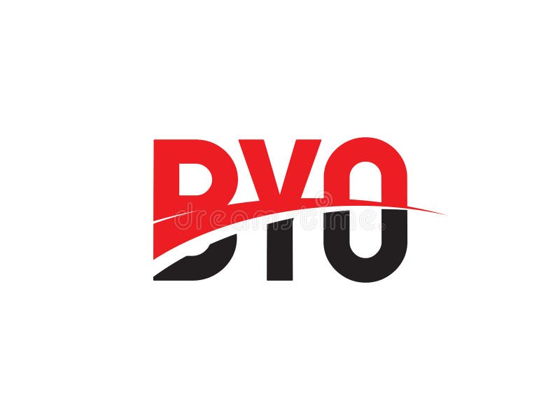 BYO Letter Initial Logo Design Vector Illustration Stock Vector ...