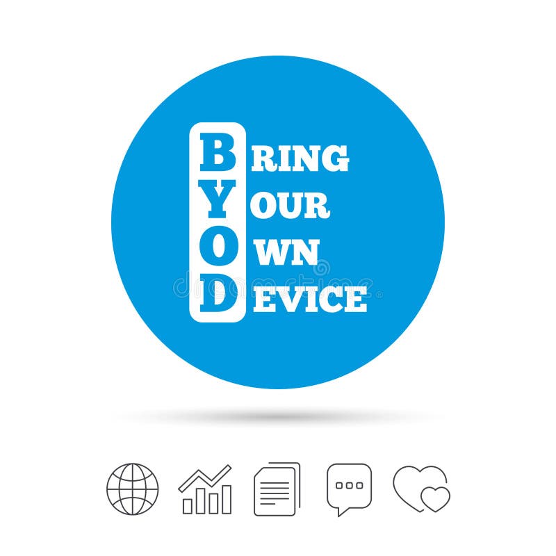 BYOD Sign Icon. Bring Your Own Device Symbol Stock Vector ...