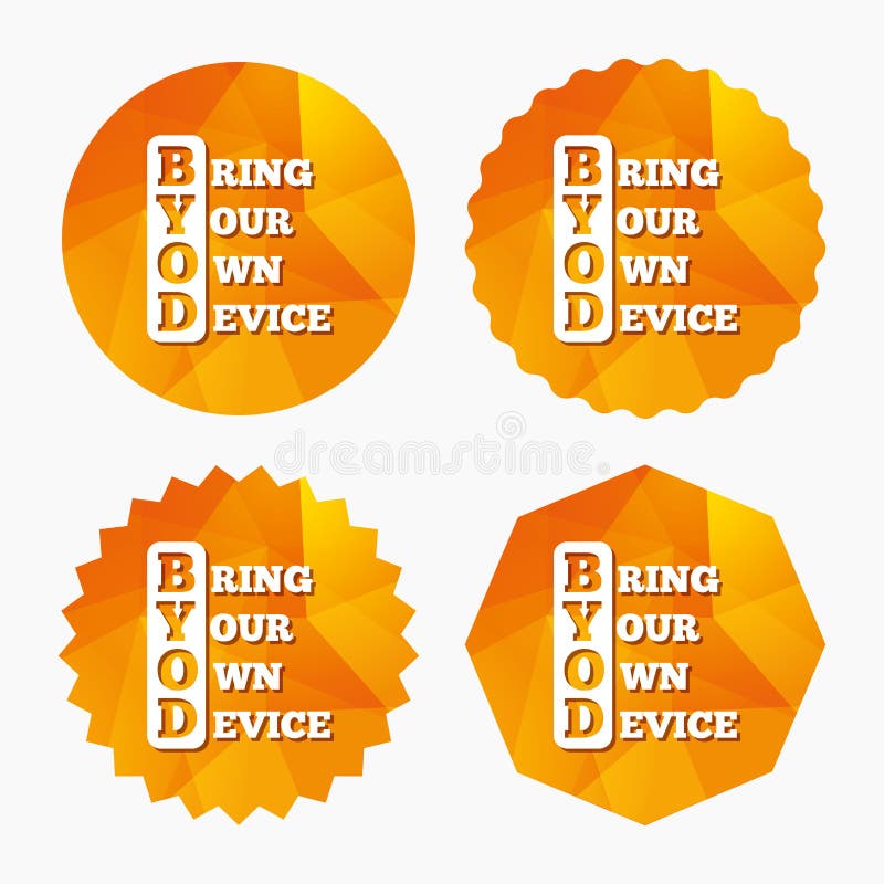 BYOD Sign Icon. Bring Your Own Device Symbol Stock Vector ...