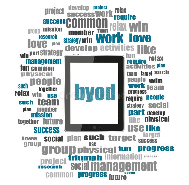 Byod Word. Management Concept Stock Illustration - Illustration of ...