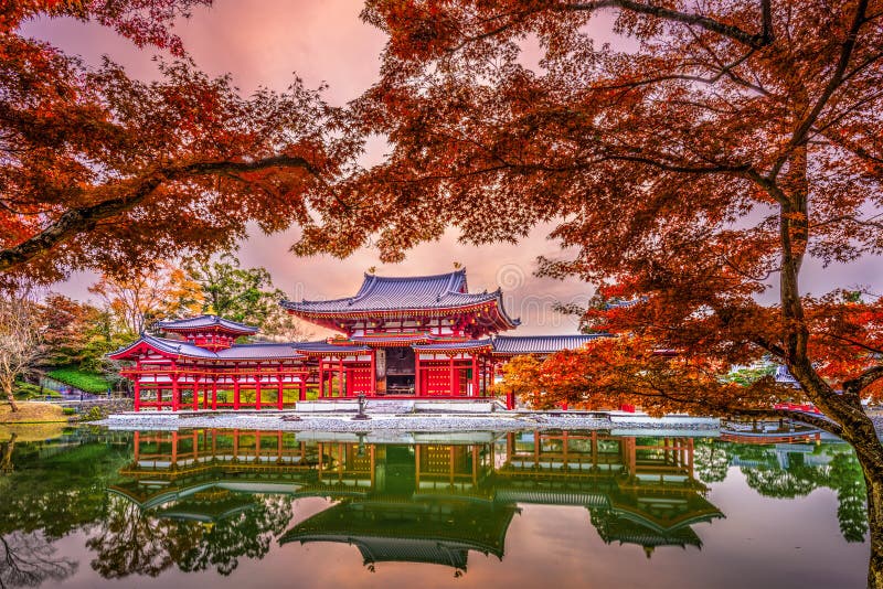 Byodoin-Tempel in Kyoto stockfoto. Bild von herbst, halle - 98196988