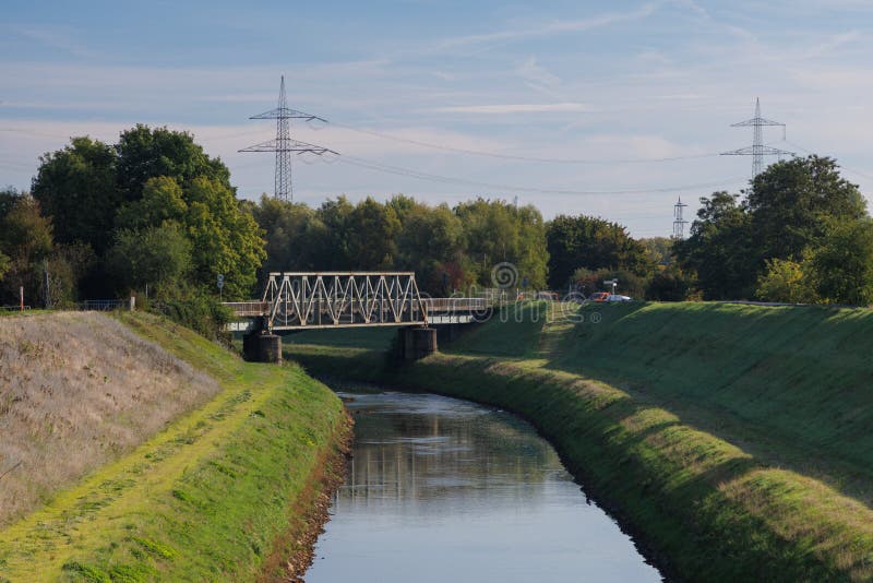 Bypass Channel for Big River Stock Photo - Image of horizontal, clouds ...