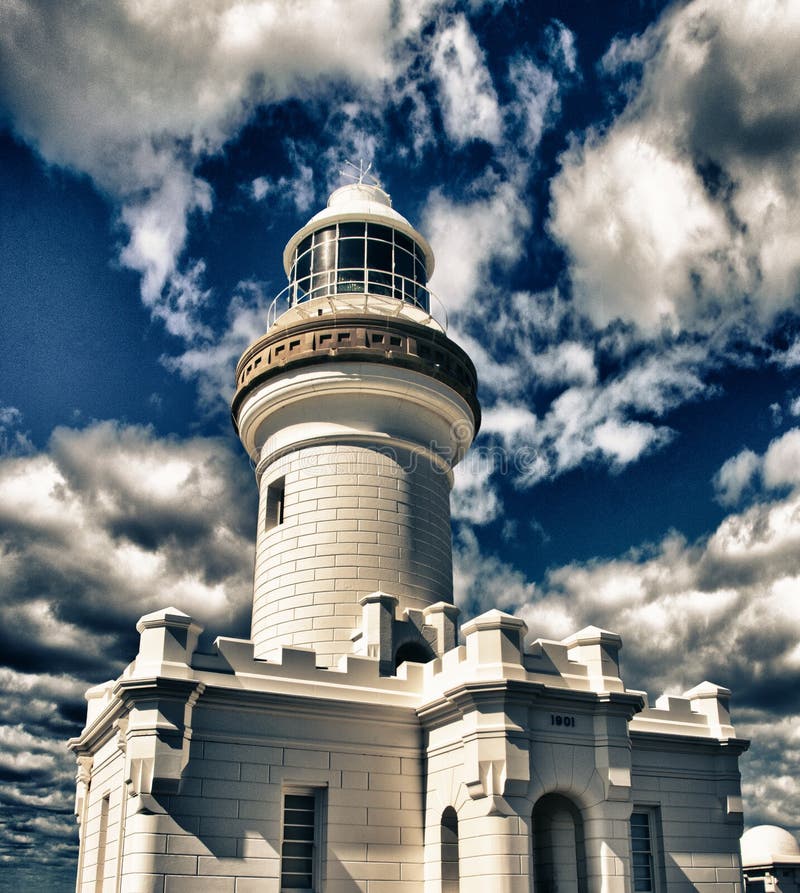 Byron Bay Lighthouse at Dusk Stock Photo - Image of sensational ...
