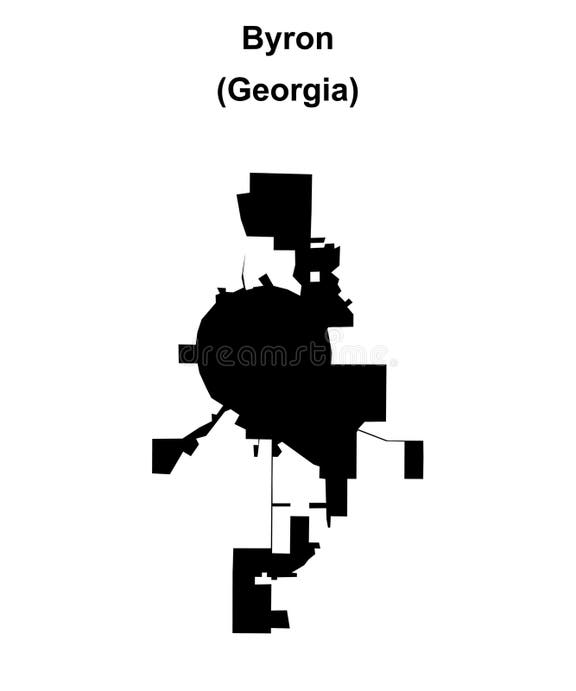 Byron outline map stock vector. Illustration of border - 387020469