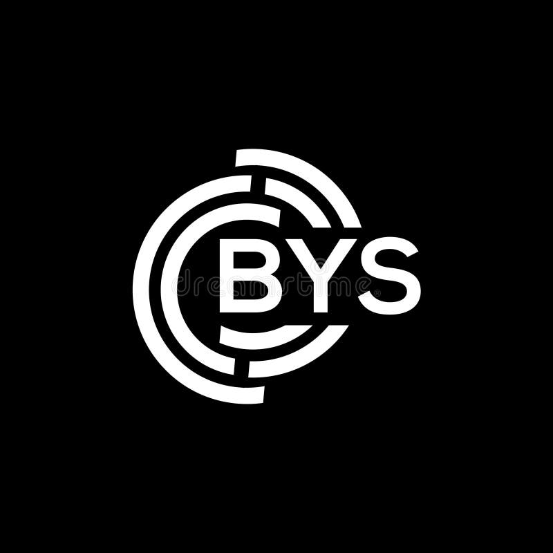 BYS Letter Logo Design on Black Background. BYS Creative Initials ...