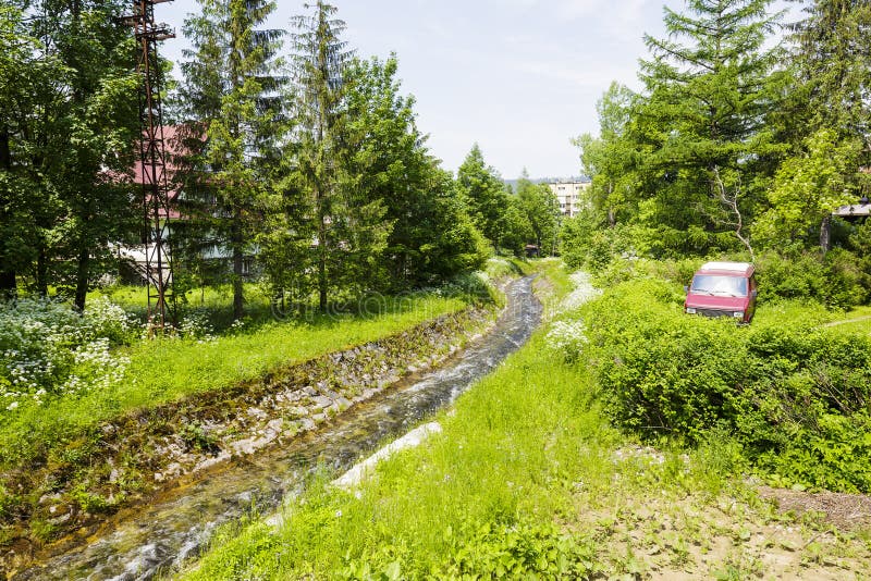 The Bystra River in the City of Zakopane Stock Photo - Image of ...