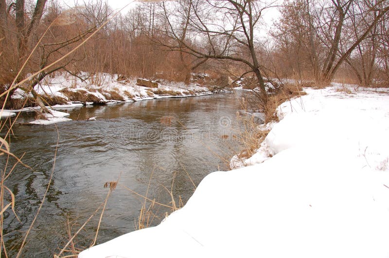 Bystrzyca River view stock photo. Image of rivier, winter - 38667836