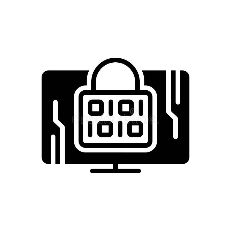 Black Solid Icon for Byte, Critical and Data Stock Vector ...