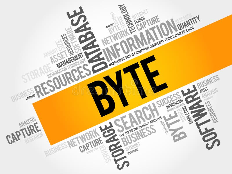 Word BYTE on the Wooden Blocks with Computers Mainboard Background ...