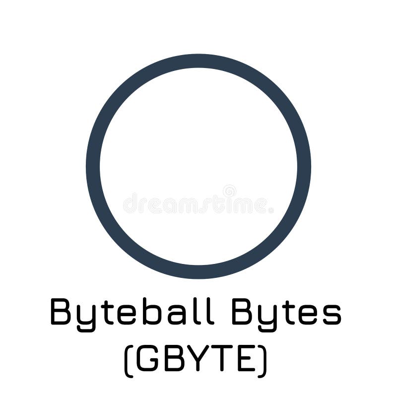 Bytes GBYTE De Byteball Cripta Del Ejemplo Del Vector Ilustración del ...