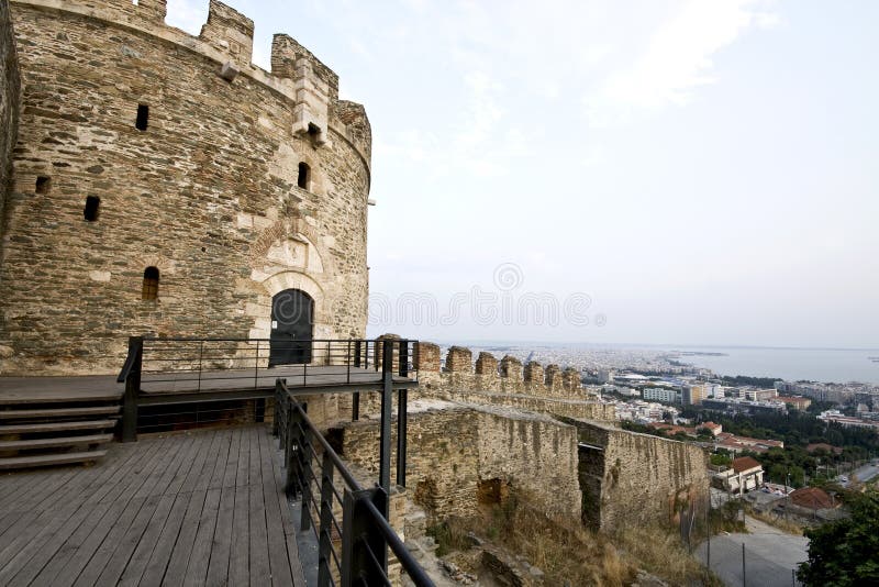 Byzantine castle in Greece stock photo. Image of macedonia - 7345970