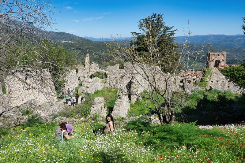 Byzantine Castle State of Mystras, GreeceMedieval Art. Medieval ...