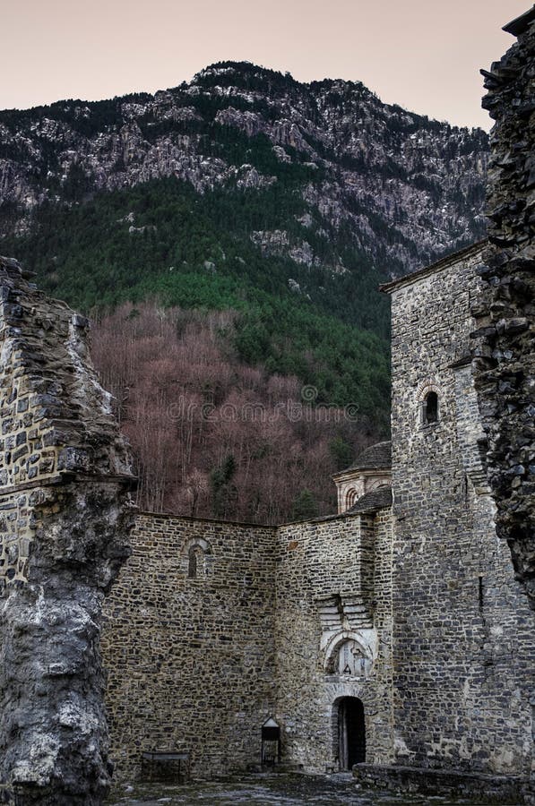 Byzantine Monastery on Mount Olympus, Greece Stock Image - Image of ...