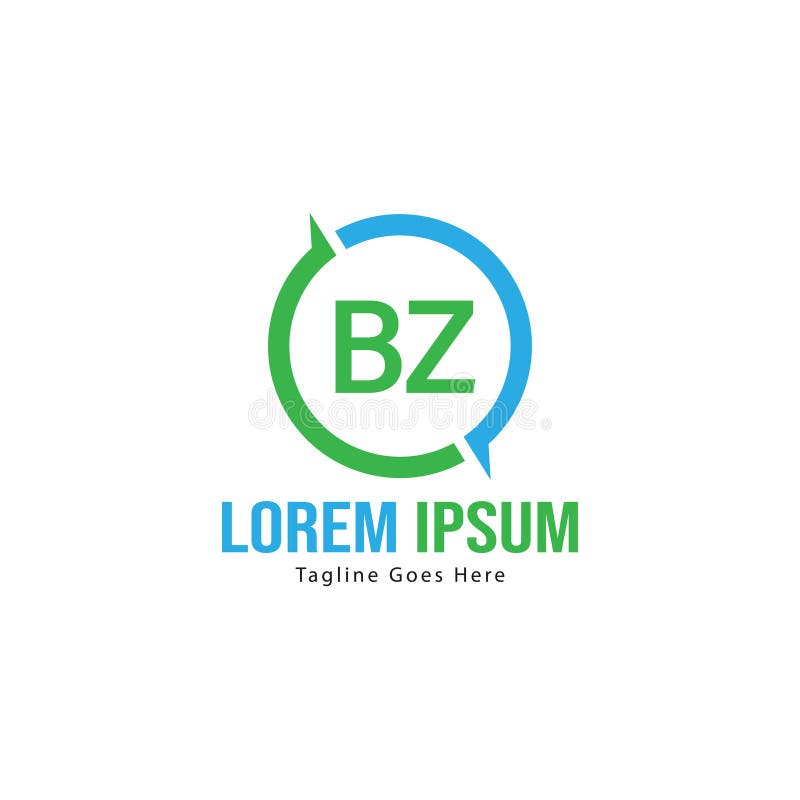 BZ Letter Logo Design. Creative Modern BZ Letters Icon Illustration ...