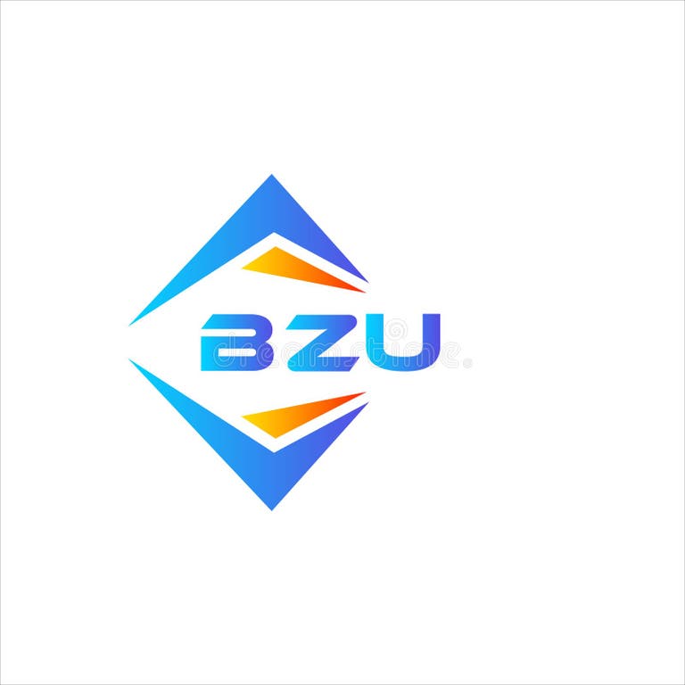 BZU Abstract Technology Logo Design on White Background. BZU Creative ...