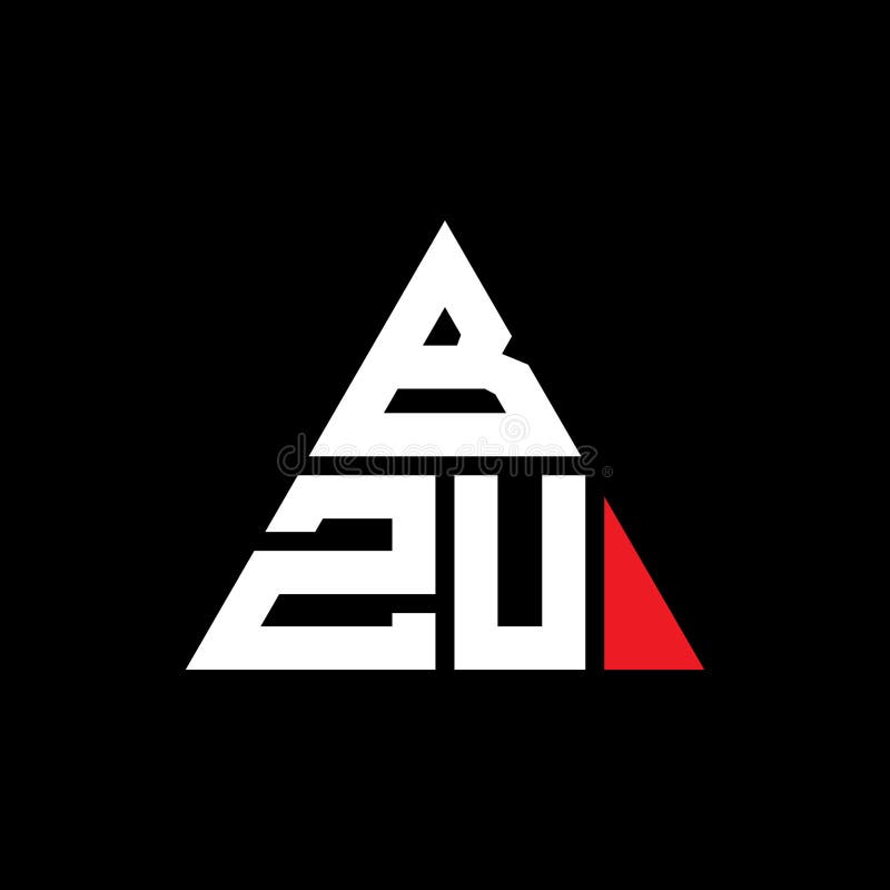 BZU Triangle Letter Logo Design with Triangle Shape. BZU Triangle Logo ...