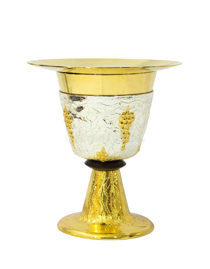 Cáliz Del Oro En Altar Con Un Rayo De La Luz Divina Imagen de archivo ...