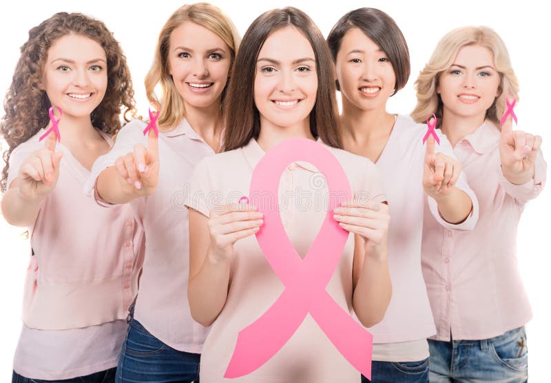 Cáncer De Pecho - Anatomía Femenina - Aislado En Blanco Stock de ...