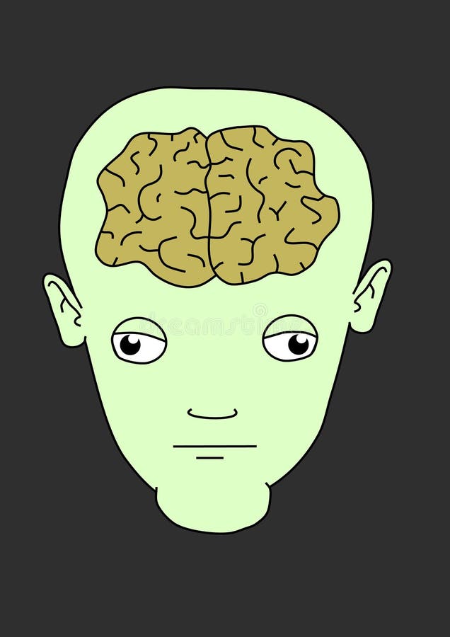 Monstro Irritado Do Cérebro Maus Pensamentos Mutantes Cérebros Malvados ...