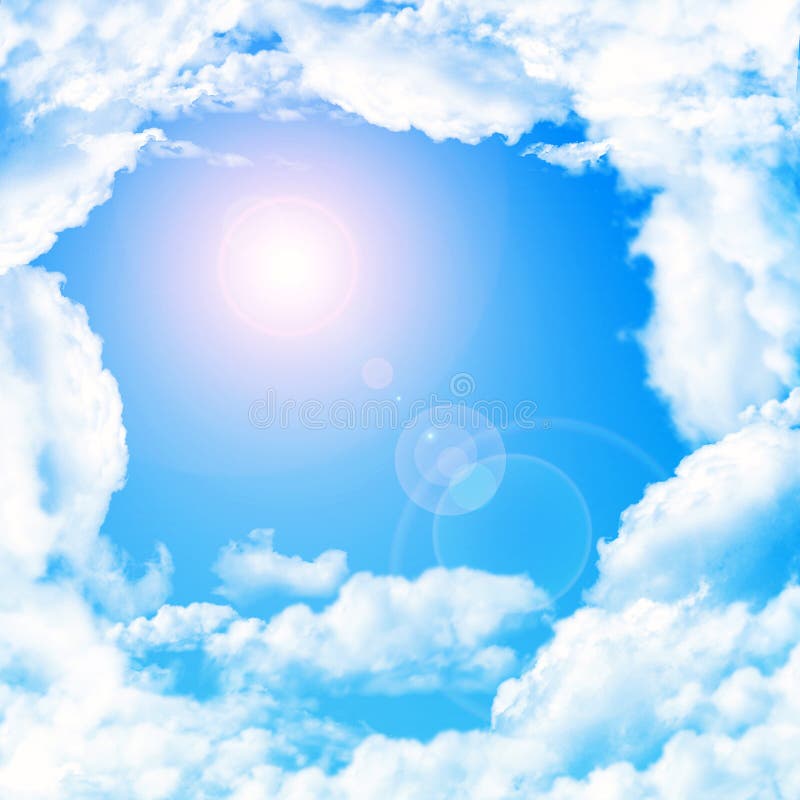 Céu divino ilustração stock. Ilustração de sunbeam, ânsia - 55310395