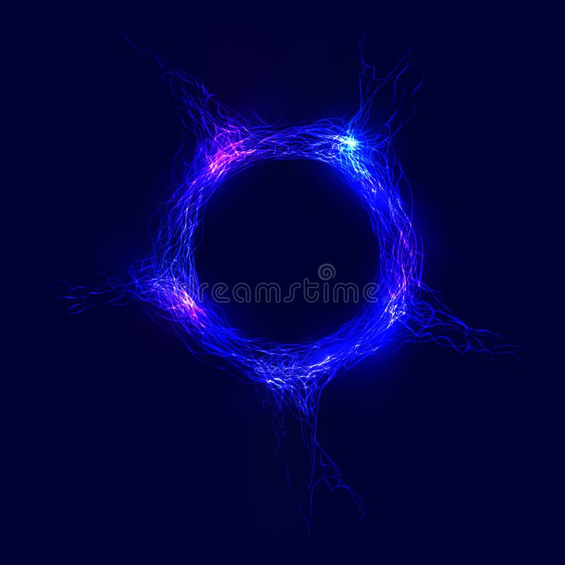 Círculo Abstracto De Líneas Complejas Con Resplandor Ilustración del ...
