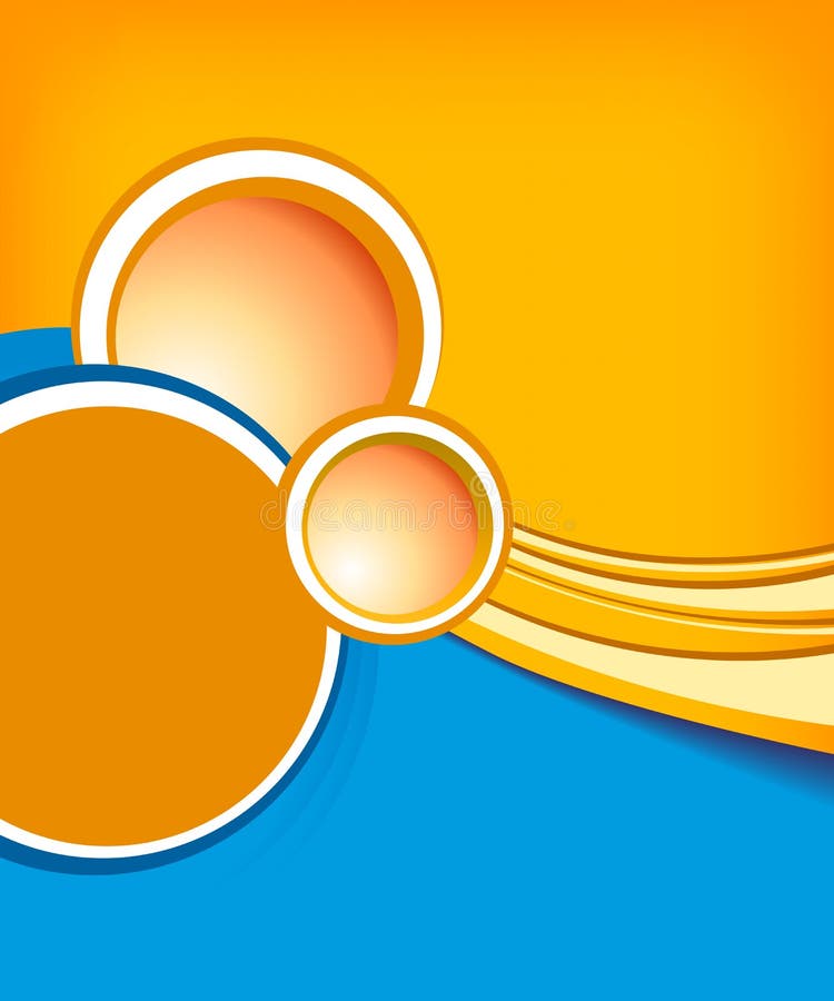 Círculo anaranjado stock de ilustración. Ilustración de giro - 35264891