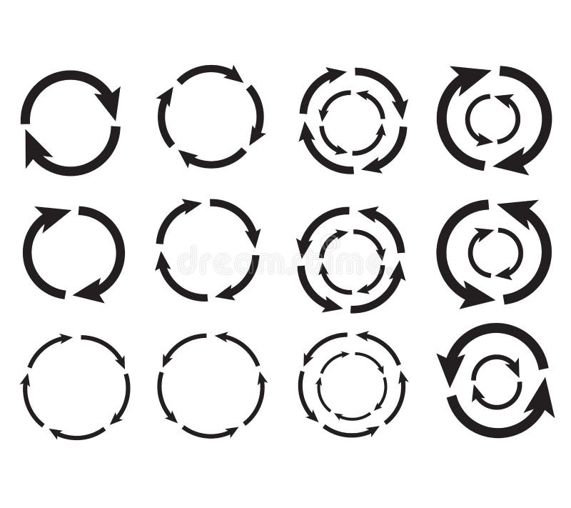 Seta Em Círculo Para Infografia. Símbolo De Modelo Para Apresentação Do ...