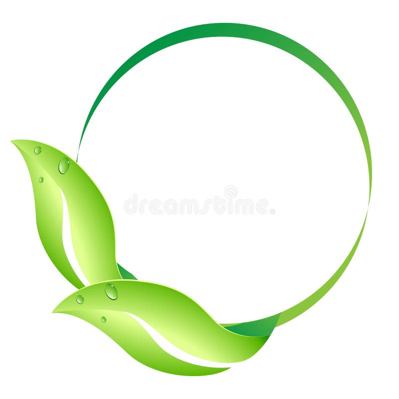 Círculo de la hoja ilustración del vector. Ilustración de muestra ...