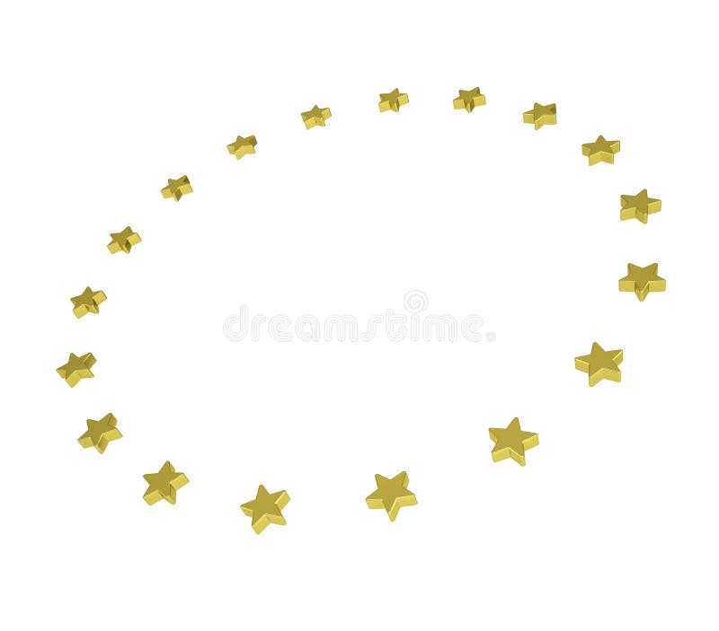 Círculo De Las Estrellas Del Oro Stock de ilustración - Ilustración de ...
