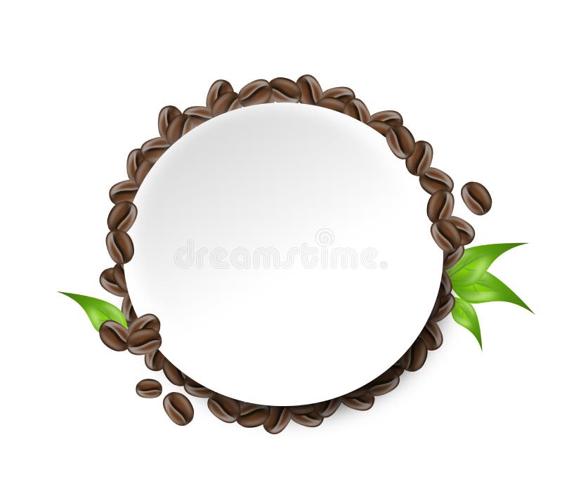 Círculo De Los Granos De Café Stock de ilustración - Ilustración de ...