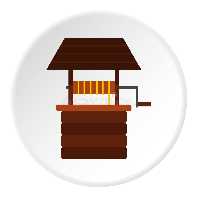 Círculo Del Icono Del Pozo De Agua Ilustración del Vector - Ilustración ...