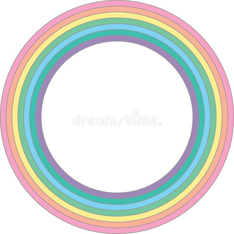 Círculo En Colores Pastel Del Arco Iris - Elemento Del Vector ...