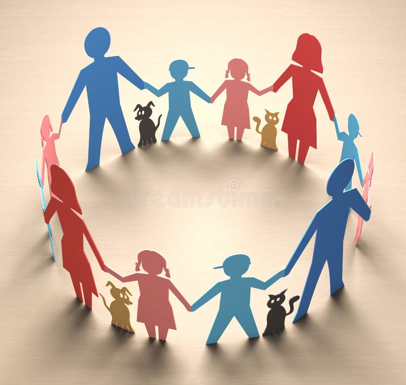 Círculo familiar stock de ilustración. Ilustración de muchacha - 34108253