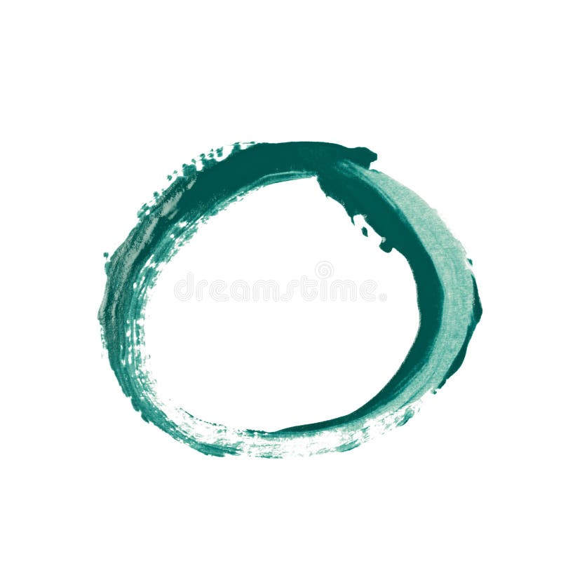 Círculo Feito Com Um Curso Da Pintura Isolado Foto de Stock - Imagem de ...