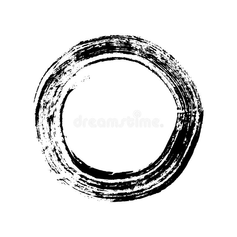 Círculo Do Zen De Enso Com Chinês Caligráfico Do Kanji Zen Japonês Do ...
