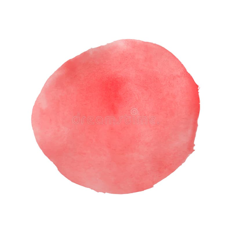 Círculo Rojo De La Acuarela Vector Ilustración del Vector - Ilustración ...