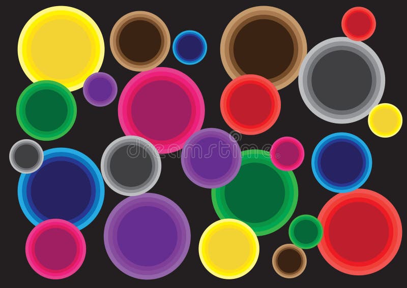 Círculos abstractos ilustración del vector. Ilustración de anaranjado ...