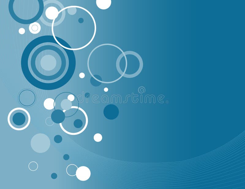 Círculos azules abstractos ilustración del vector. Ilustración de azul ...