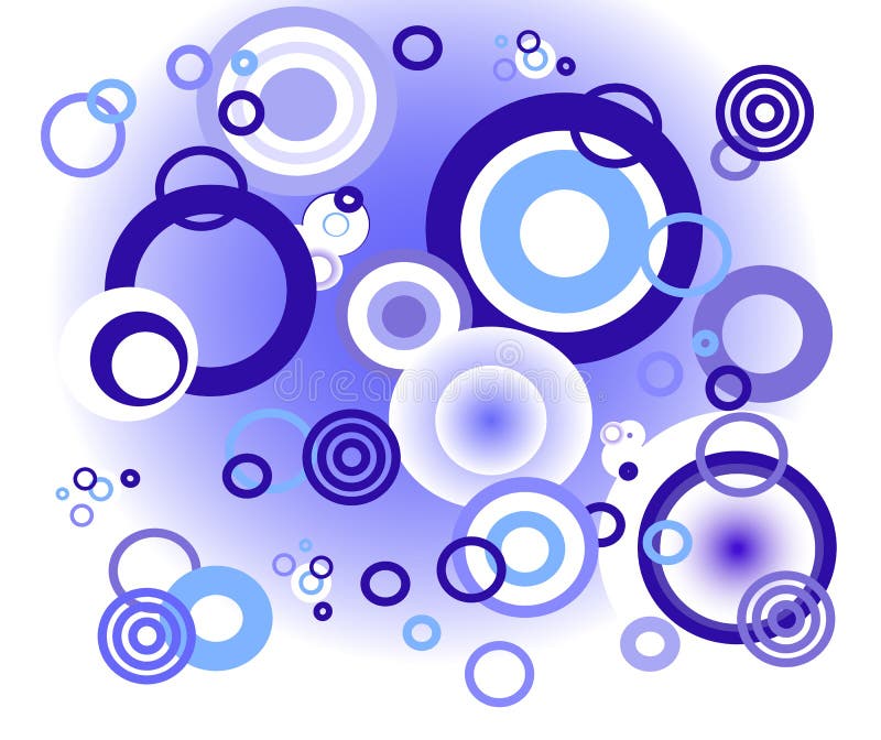 Círculos azules del fondo ilustración del vector. Ilustración de azul ...