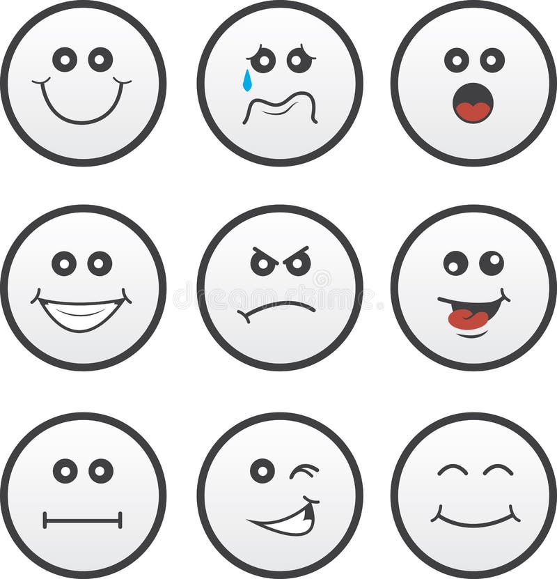 Círculos Faciales ilustración del vector. Ilustración de lengüeta ...