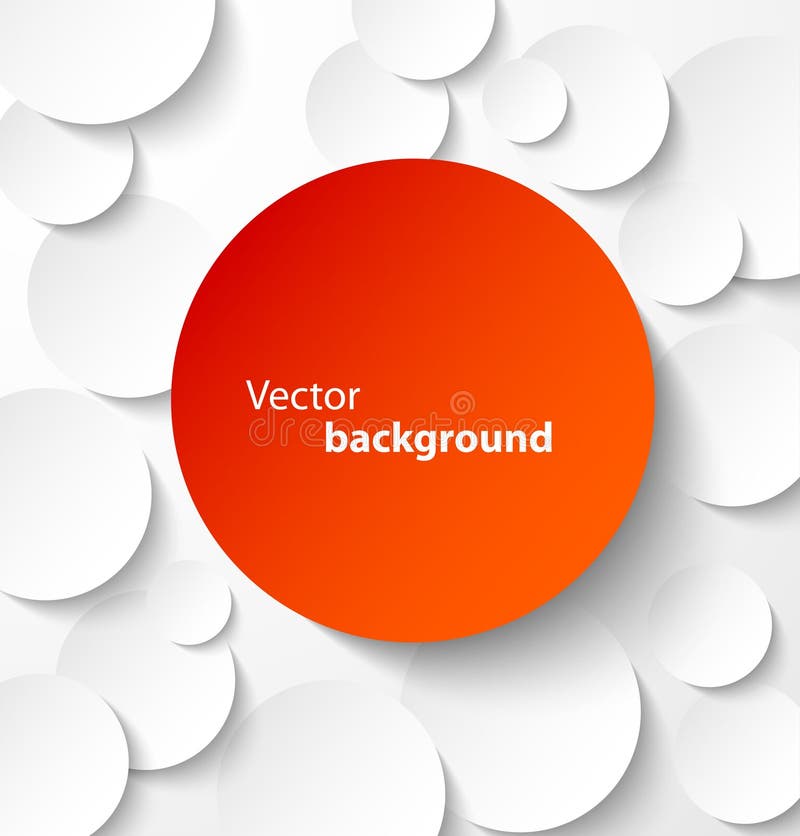 Círculos De Papel Rojos Con Las Sombras Del Descenso Ilustración del ...