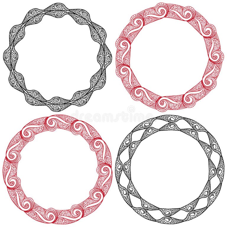 Círculos decorativos ilustração do vetor. Ilustração de quadro - 65786796